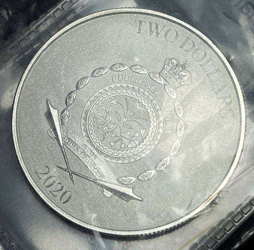 2020 Niue 1 Oz Star Wars Silver Mandalorian Mythosaur