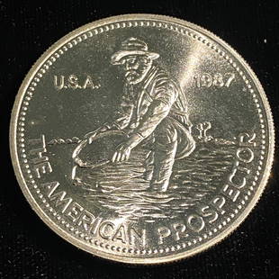 1987 Engelhard Prospector 1ozt .999 Silver Round