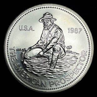 1987 Engelhard Prospector 1ozt .999 Silver Round