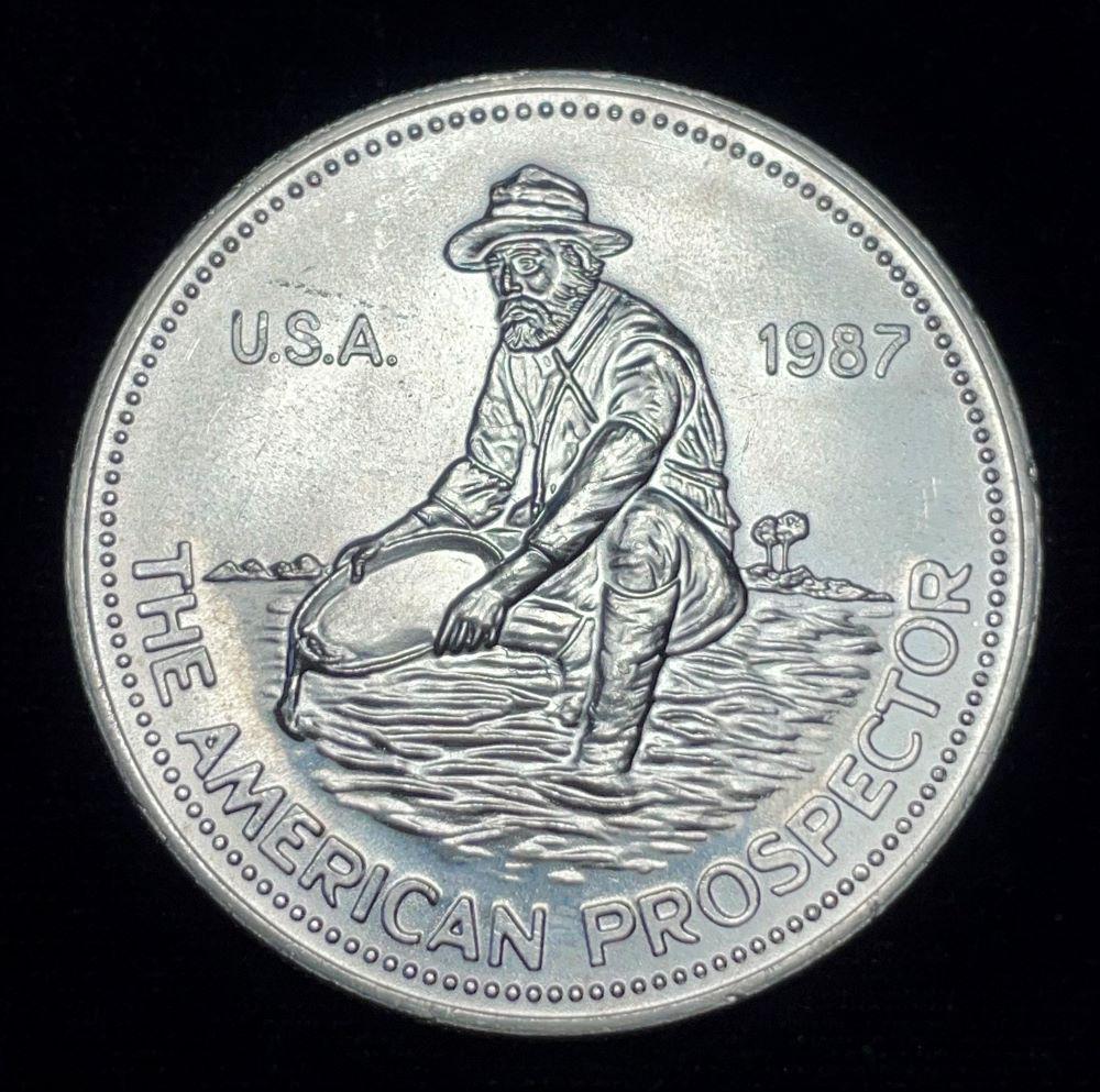 1987 Engelhard The American Prospector 1ozt Silver .999