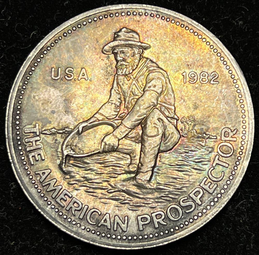 1982 Engelhard The American Prospector 1ozt .999 Silver