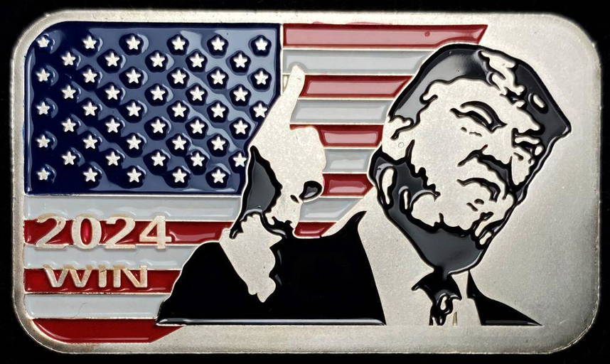 Colorized Trump 2024 Win 1 ozt .999 Fine Silver Bar - Nov 16, 2022 ...