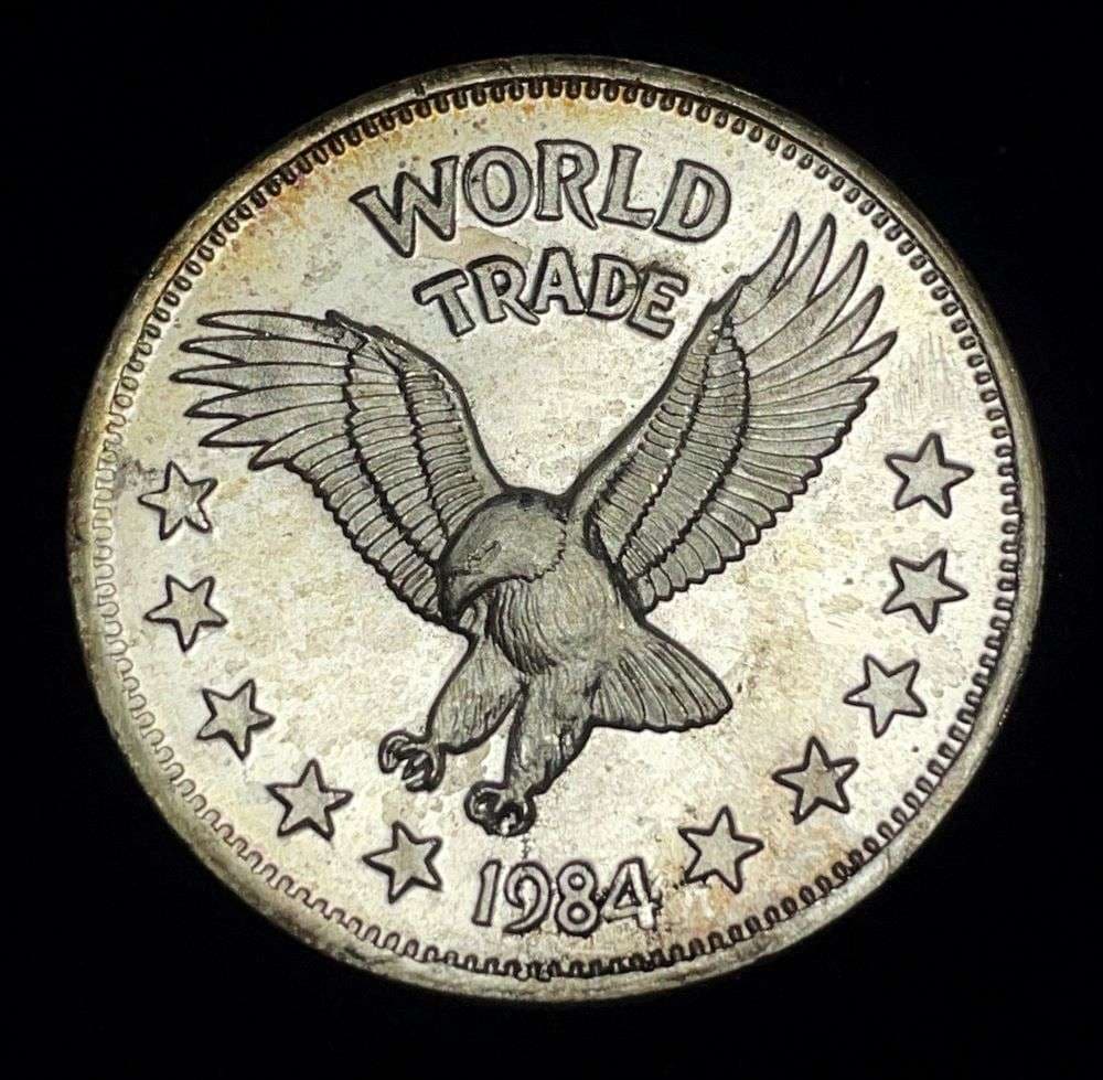 1984 World Trade Eagle One World Trade Unit 1 Ozt .999 Silver Auction
