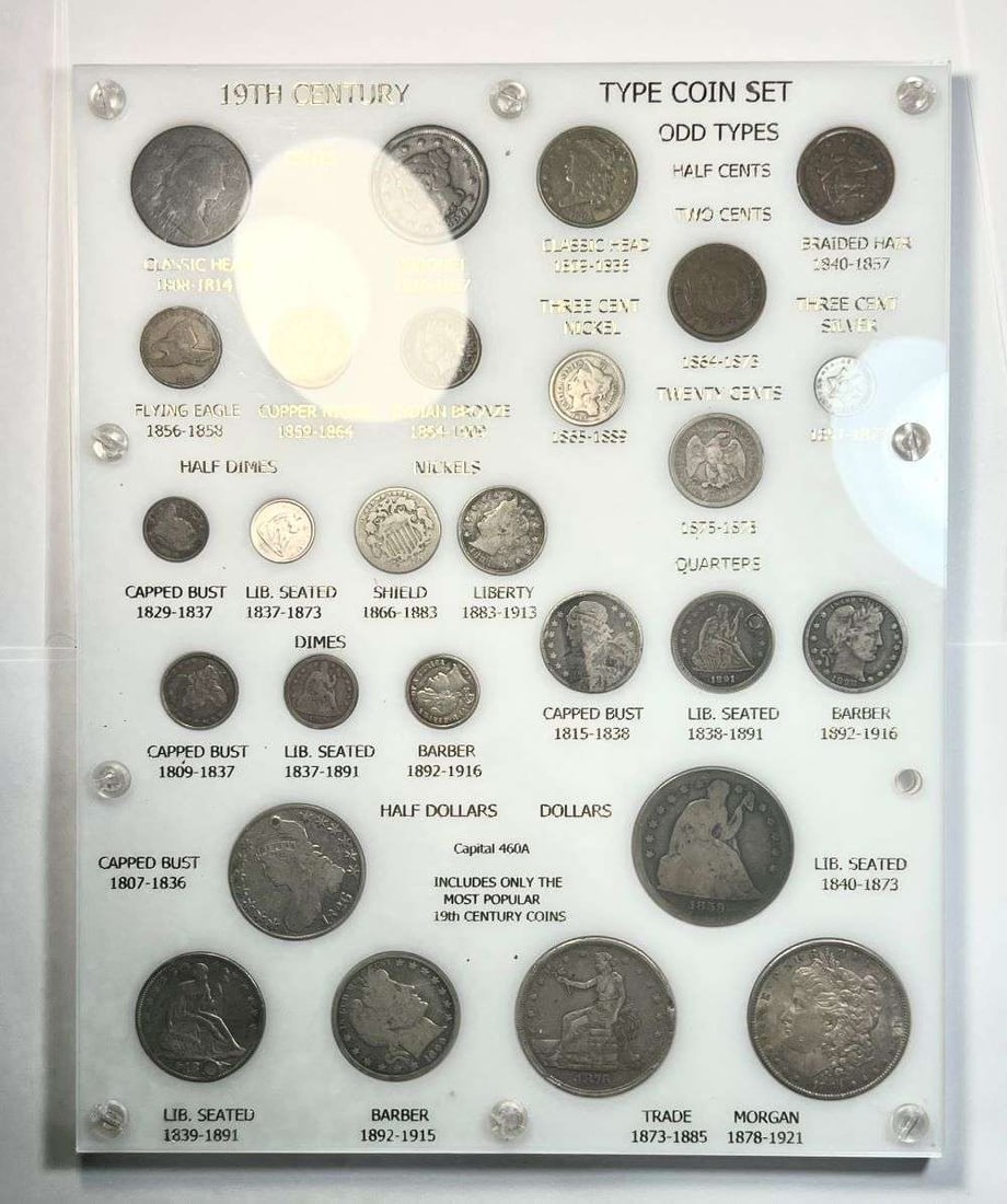 Complete 19th Century Type Set Low Grade (27 Coins)
