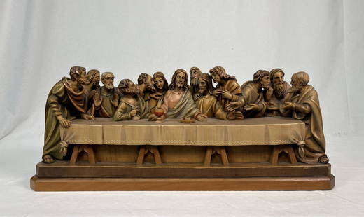 Wood Carving Of The Last Supper