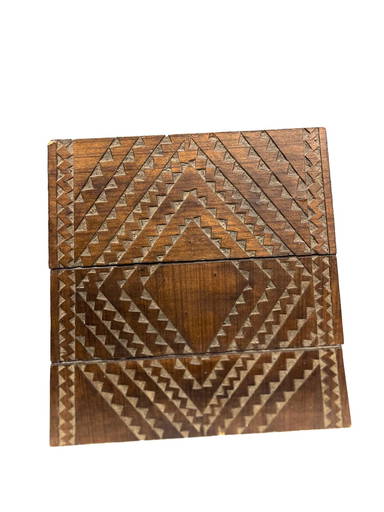 Tribal Pyramid Shape Wooden Casket