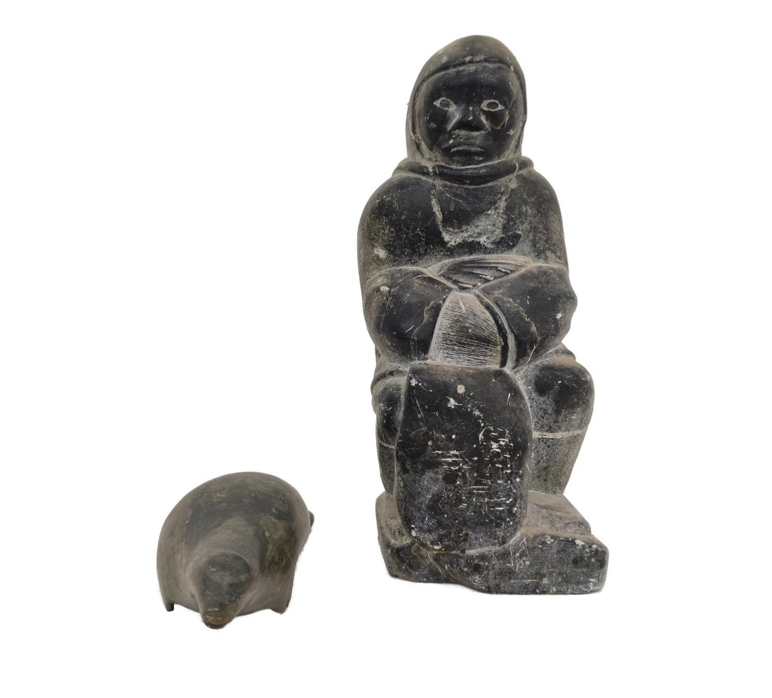 Inuit Art Figure Carvings Eskimo Shaman Seal