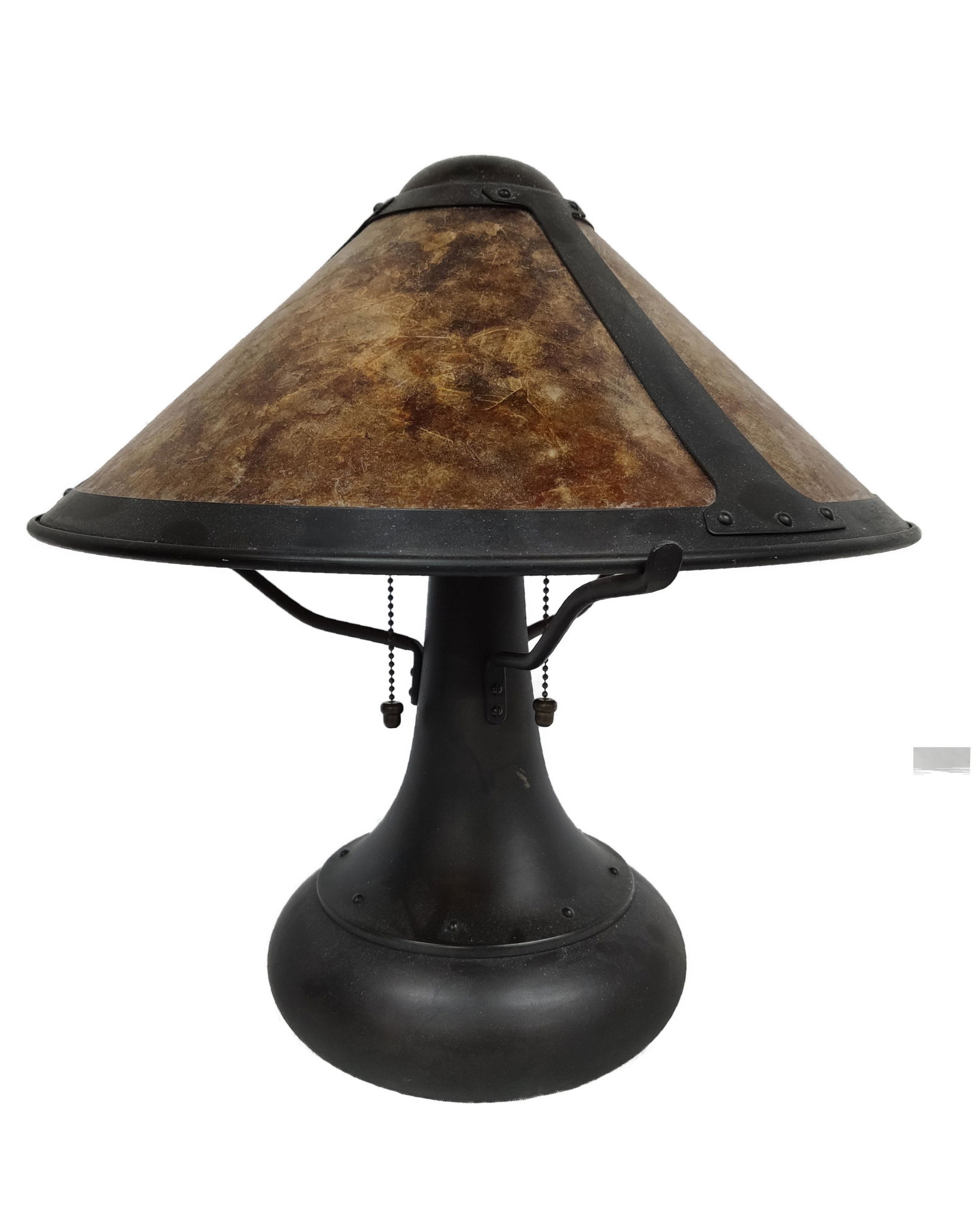 Dirk Van Erp Style Lamp With Mica Shade