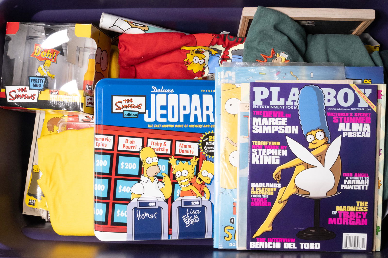 Huge Lot Of Simpsons Items Including The Marge Simpson Playboy Figures ...