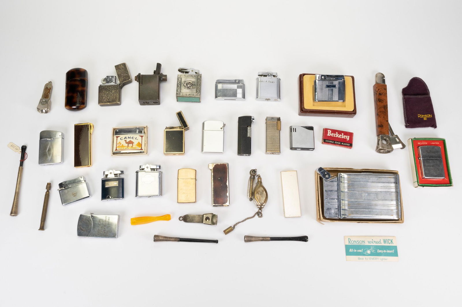 Box Of Vintage Lighters Parts & Accessories