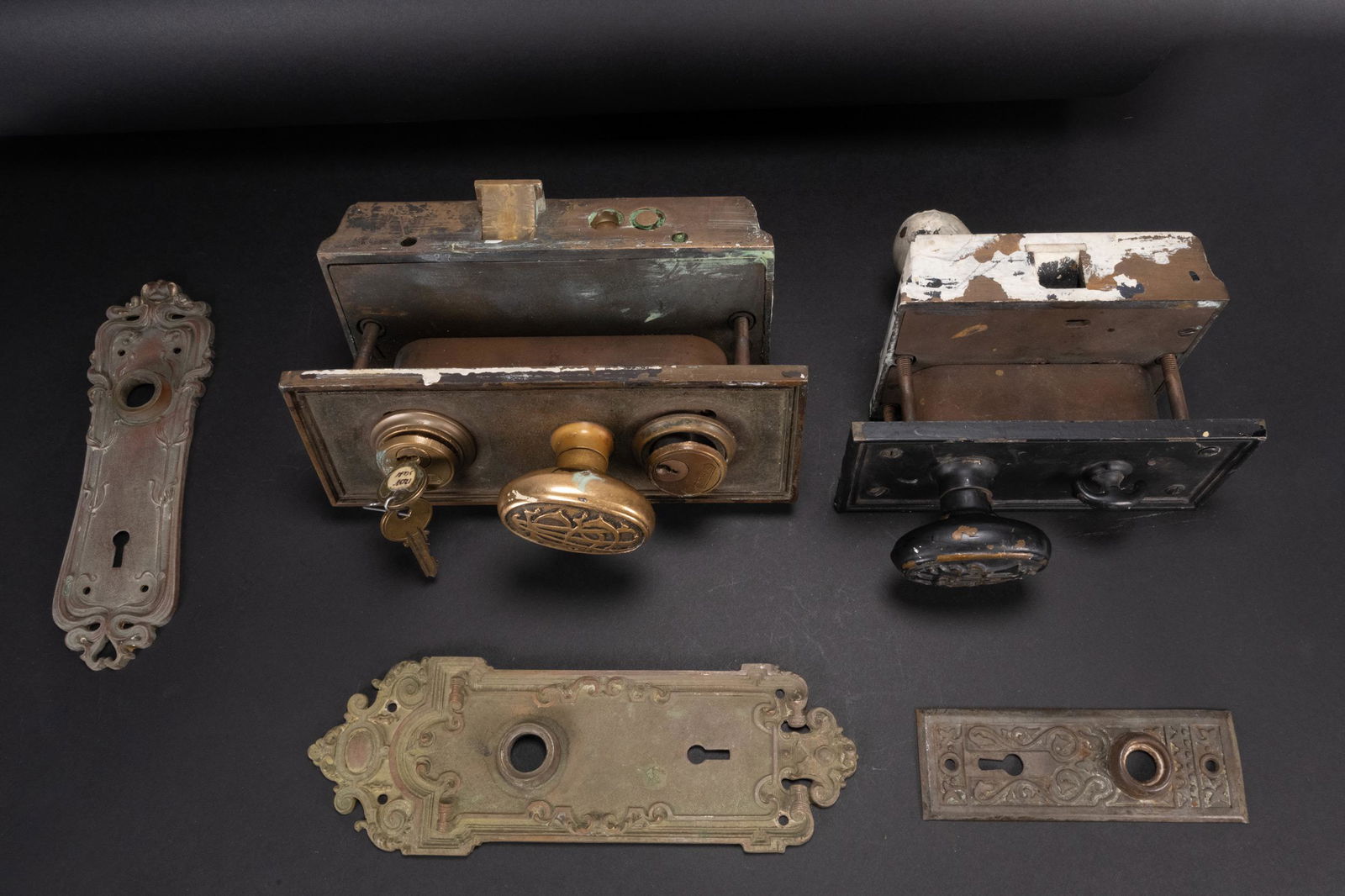19th Century Door Lock Set Lot