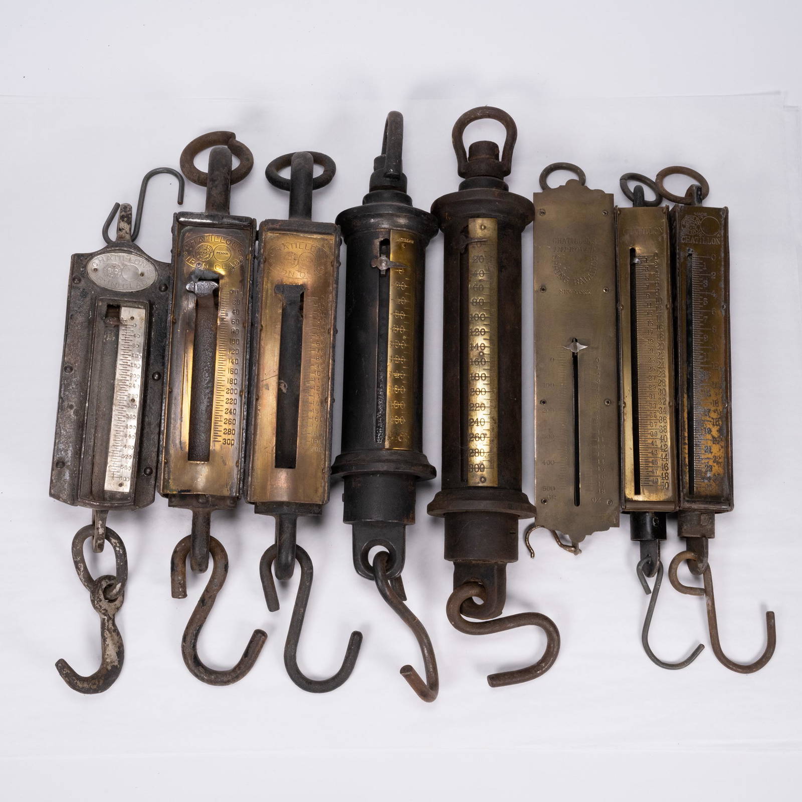 Antique John Chatillon Spring Balance Scale Lot Auction