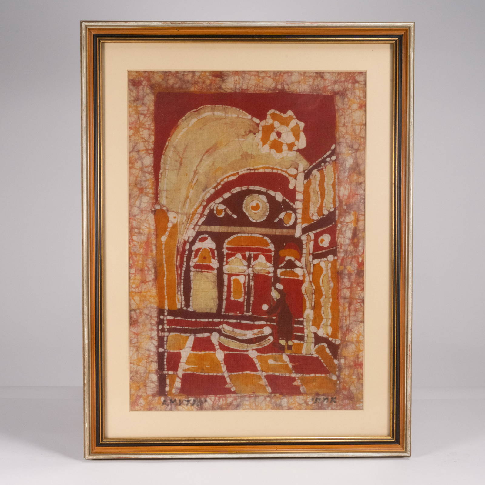 Isaac Amitai( Israel 1907-1984) Cityscape On Silk Auction