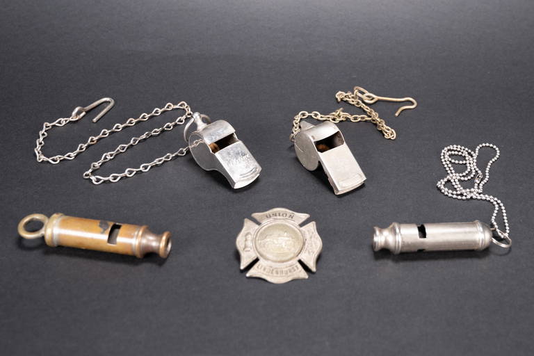 Military Police Fire Whistle Badge Lot