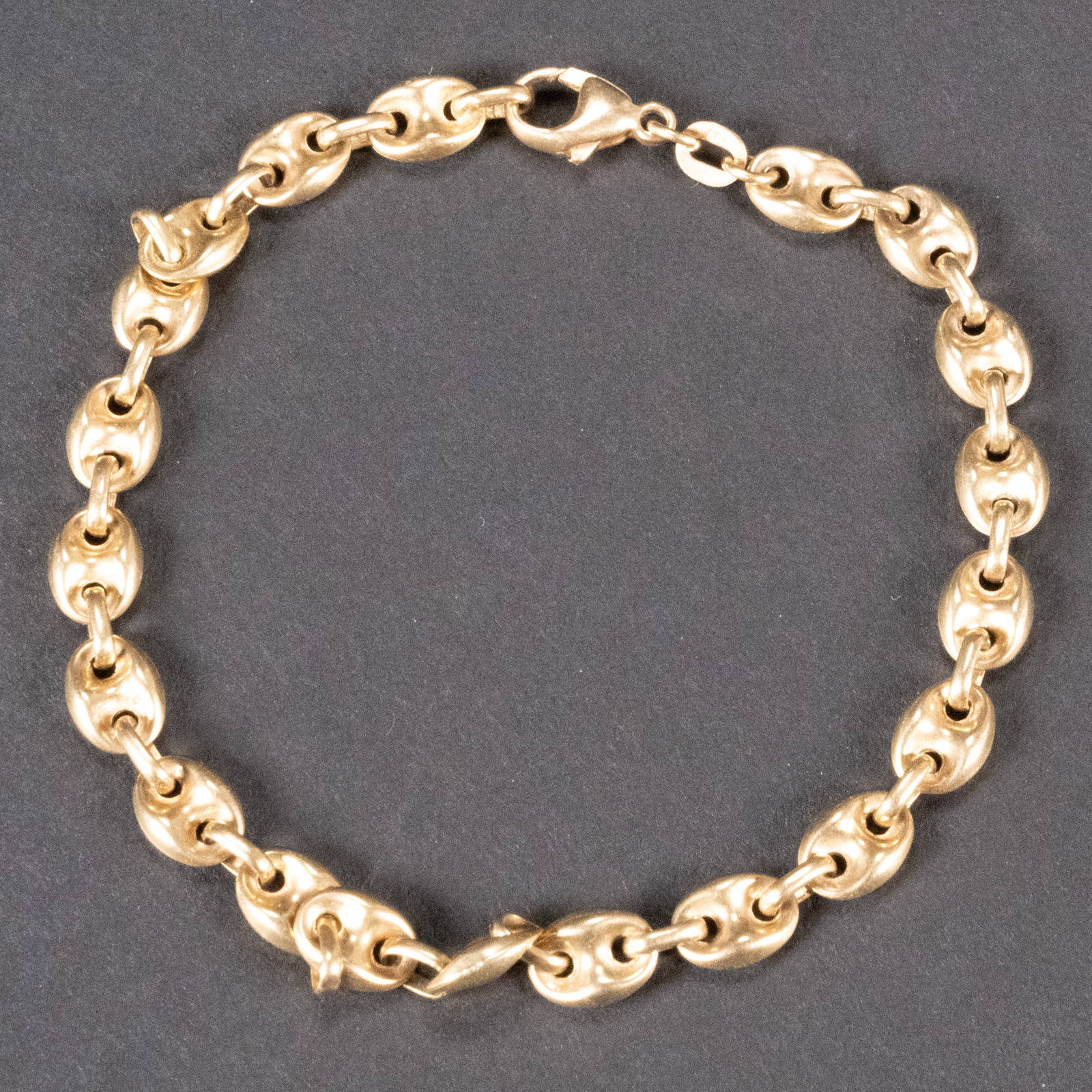 14k Gold Gucci Link Bracelet Auction