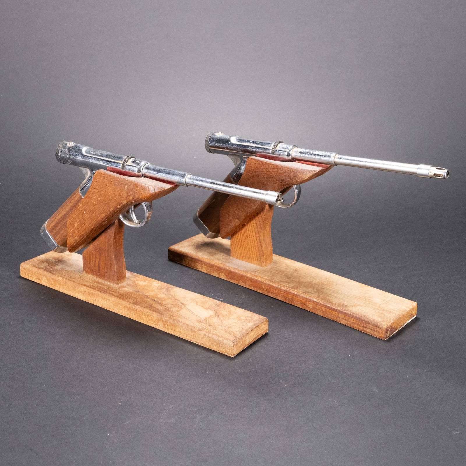 Lugar Pistol Table Lighters With Stands Modernist Auction