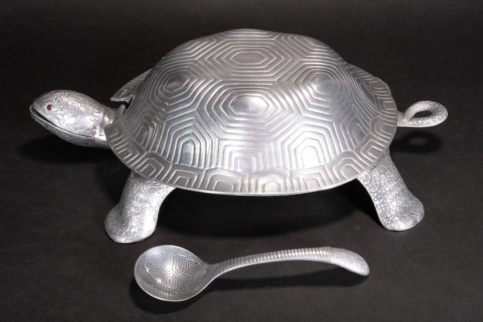 Arthur Court Large Aluminum Turtle Centerpiece Tureen Auction