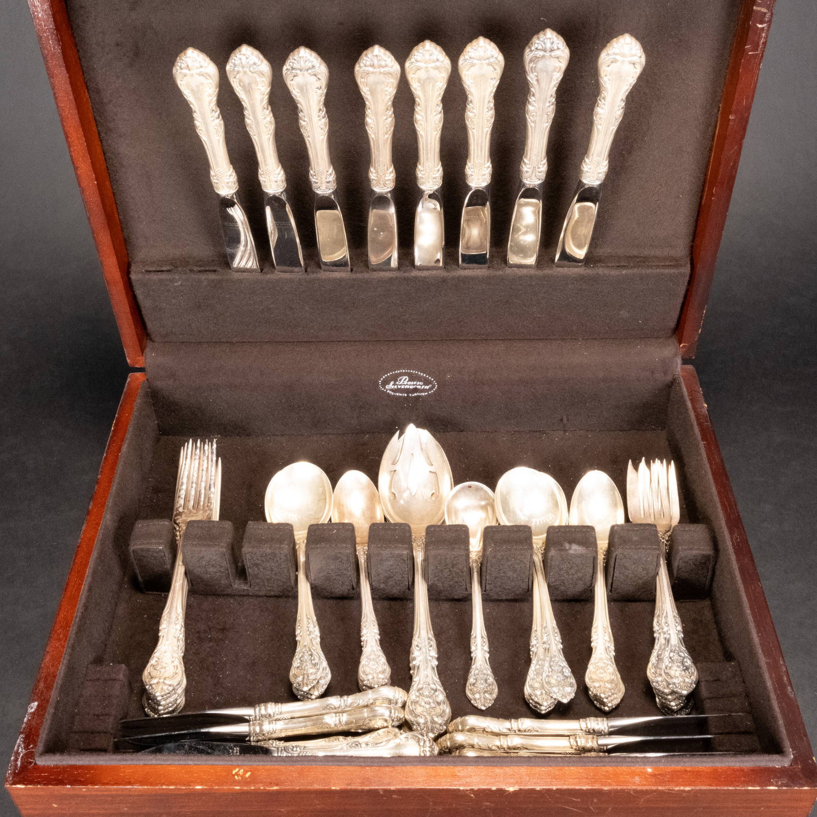 Gorham "king Edward" Pattern Sterling Silver Flatware Set Auction