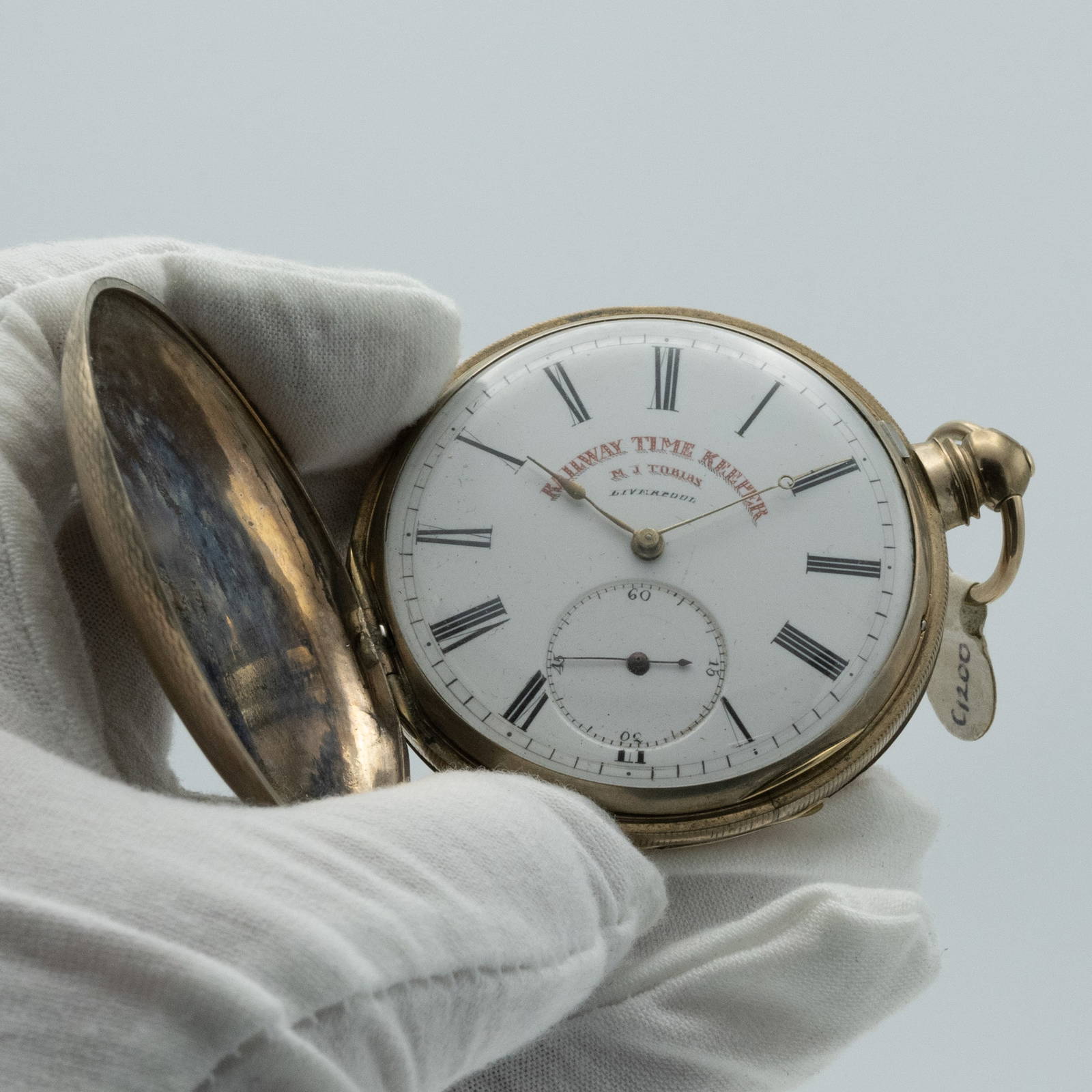 Railway Timekeeper Mj Tobias Gold Pocket Watch Hunter Case Auction