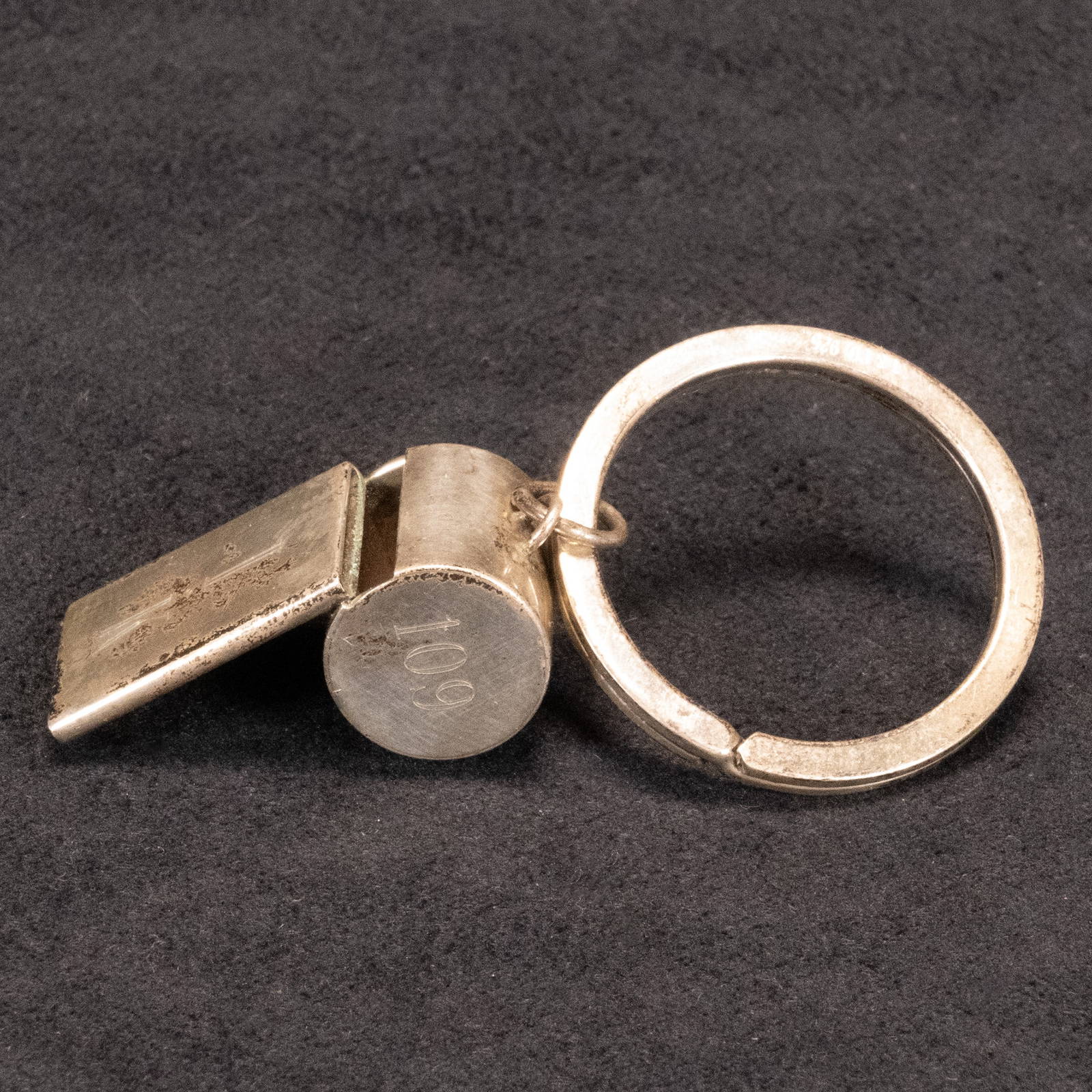 Tiffany & Co Whistle W/ Key Chain Ring Sterling Silver Auction