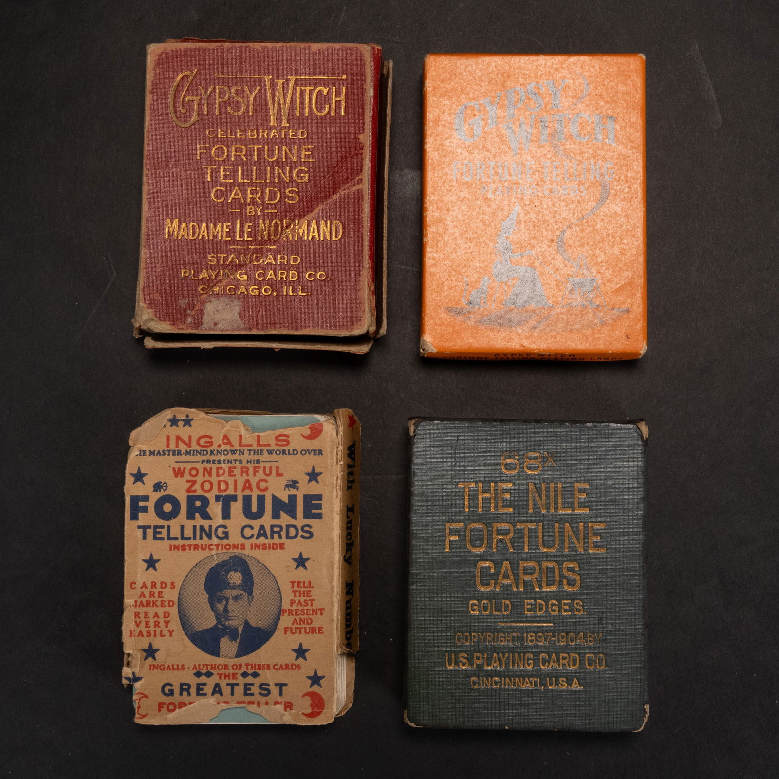 Antique Fortune Telling Playing Card Decks Lot Auction