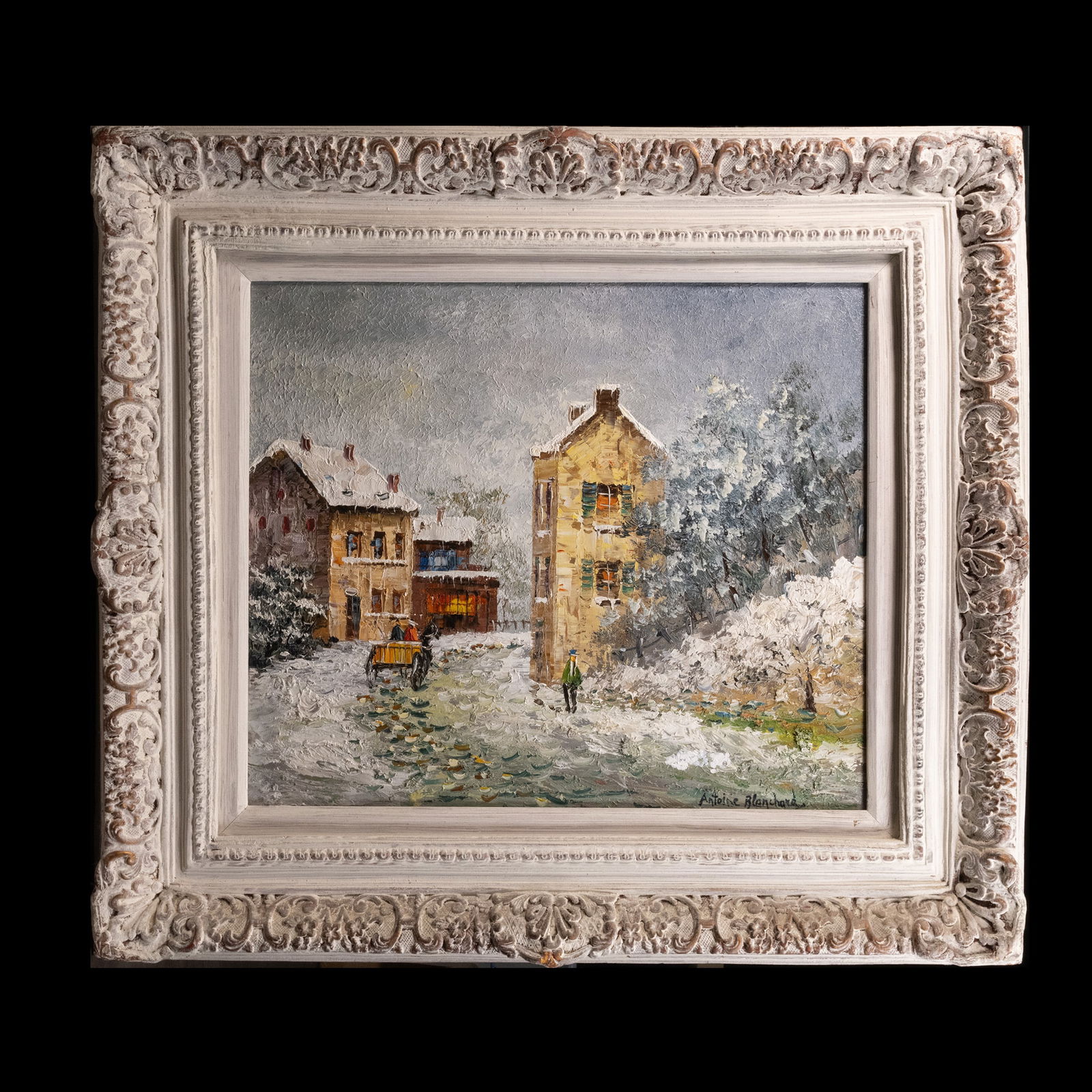 Antoine Blanchard ( French 1910-1988) Paris Street Scene Oil On Canvas ...