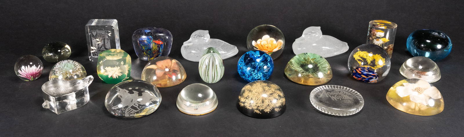 Large Paperweight Collection Lot Auction
