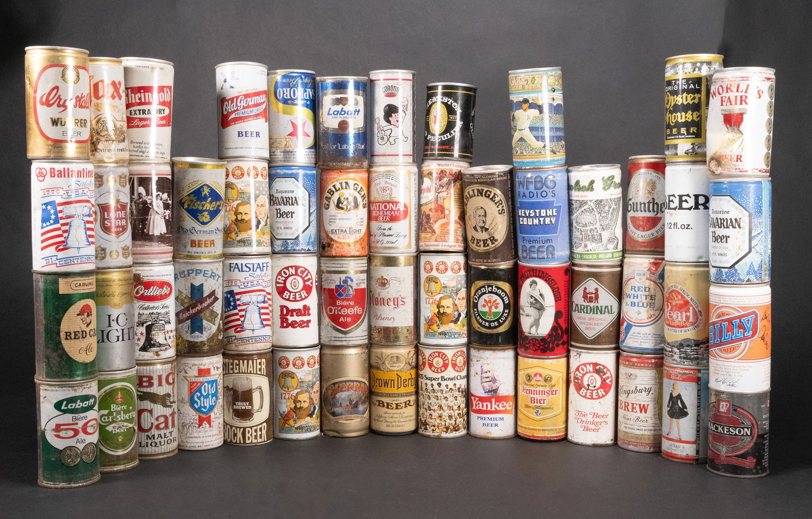 Antique Beer Alcohol Can Collection Lot Flat Top Pull Tab Auction