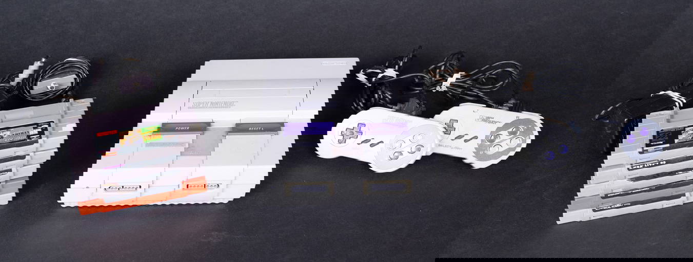 1990s Snes Super Nintendo System Console Bundle