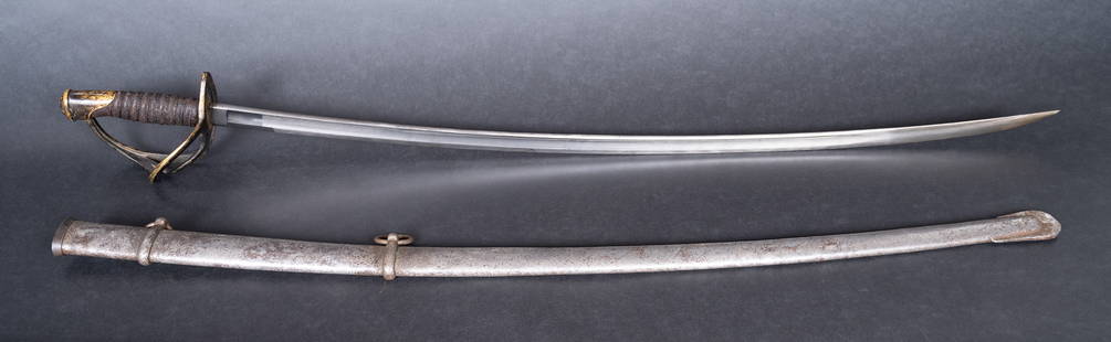 U.s. Civil War Cavalry Sword And Scabbard