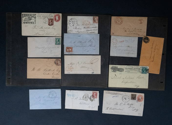 19th C. Postage Stamp Cover Letterhead Etc Collection Group Lot