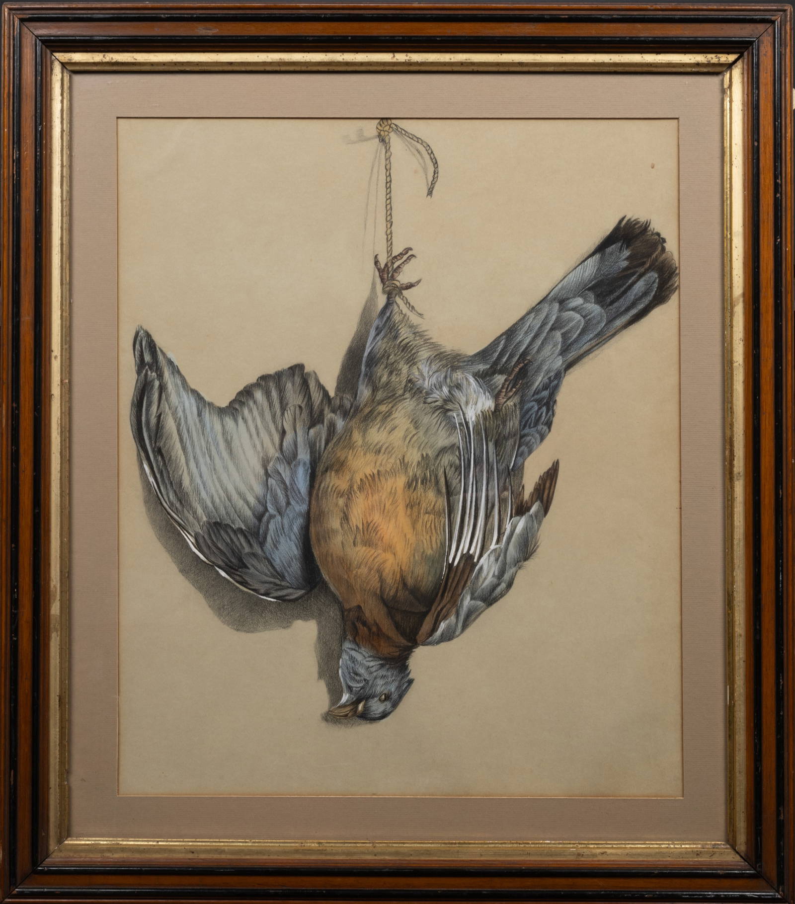 19th C. Trome L'oeil Watercolor Auction