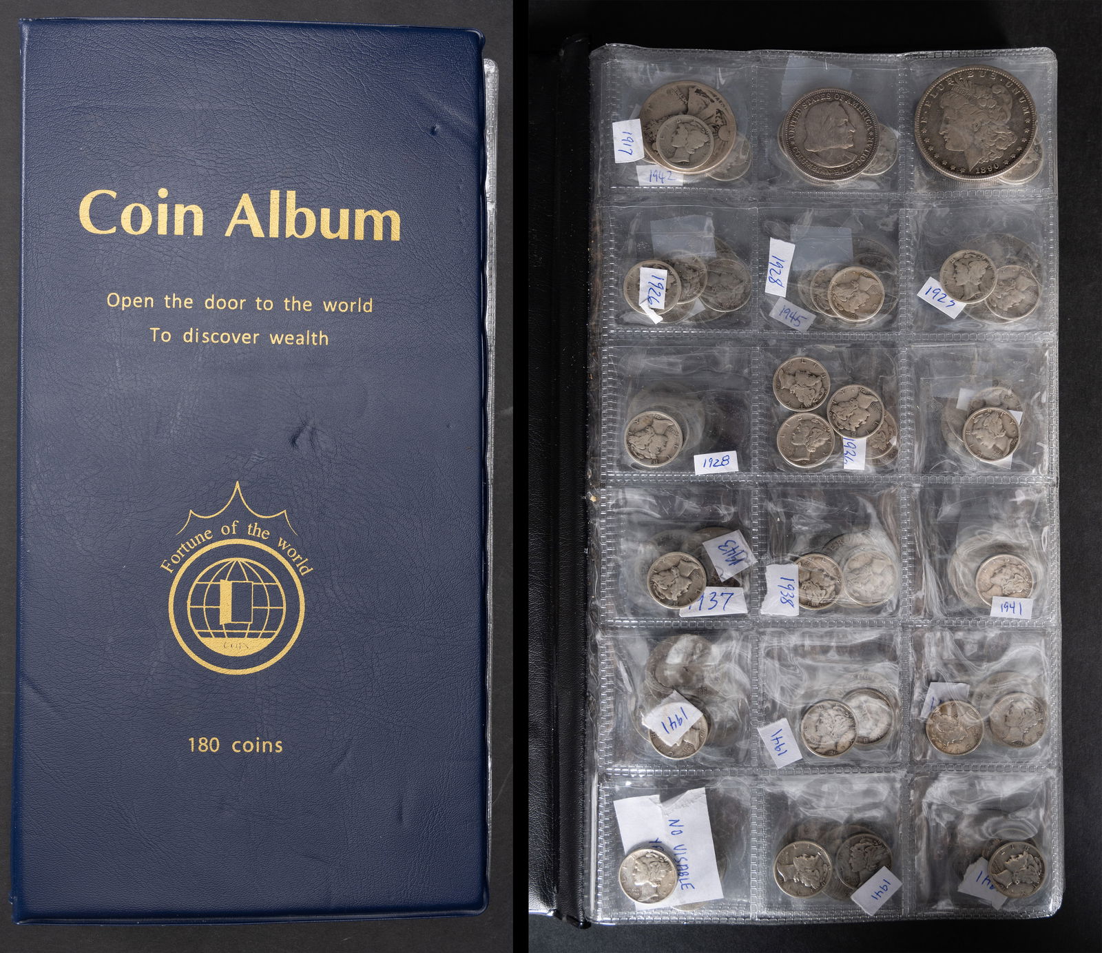 American Silver Coin Collection 1890-1964 Over 200 Coins Auction