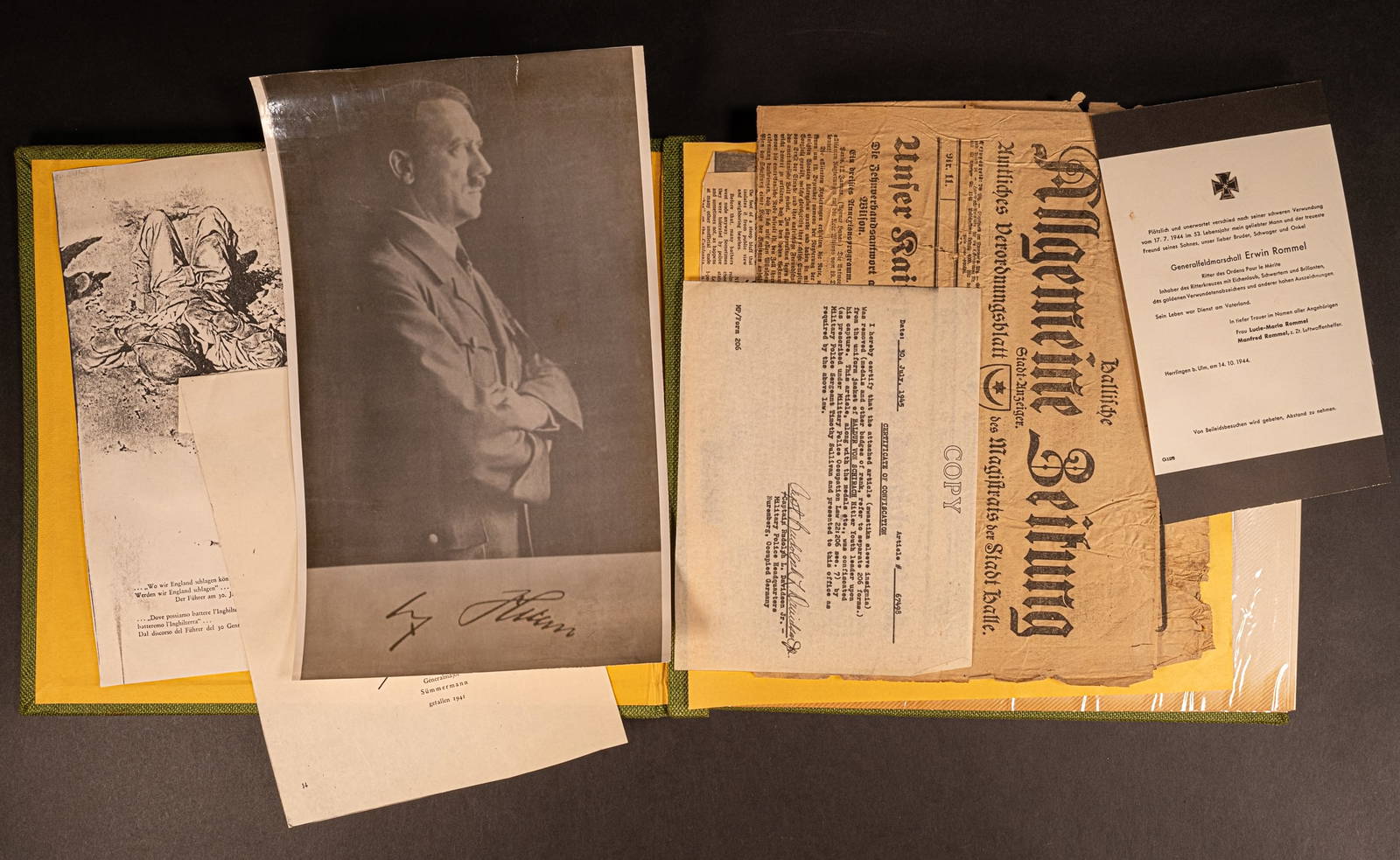 German Nazi Scrapbook Photos Official Insignias Paperwork Etc Auction