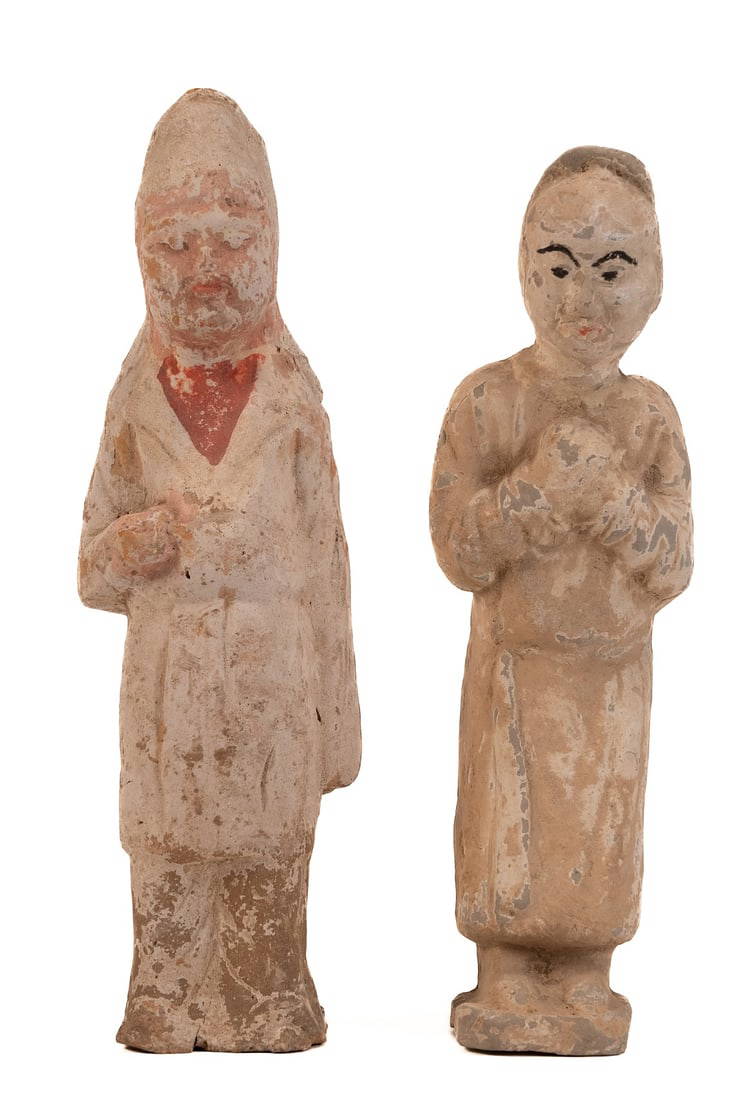 Chinese Han Dynasty Terracotta Mingqi Tomb Figures Auction