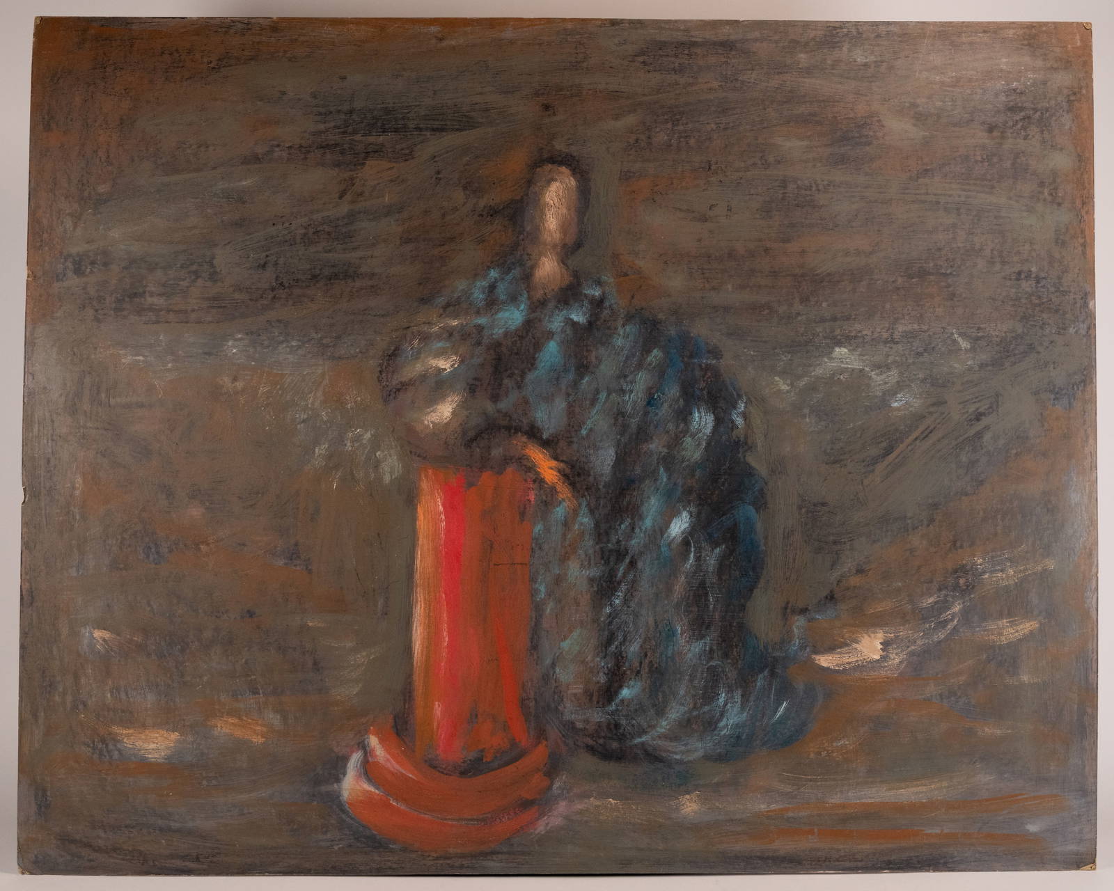 Roberto Barni ( Italy 1934-) Pastel On Board "terrore Del Vuoto" 1986 ...