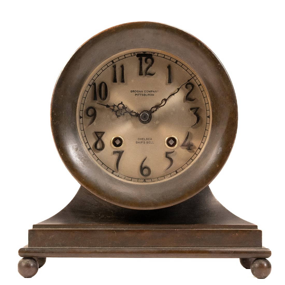 Chelsea Admiral Ship Bell Clock Grogan Company Pittsburg Auction