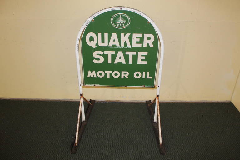 Large Quaker State Motor Oil Sign