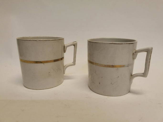 Two 19th C. Melvin Ware Ceramic Mugs.