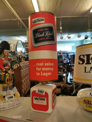 1970's Carling Black Label Advertising Lamp.