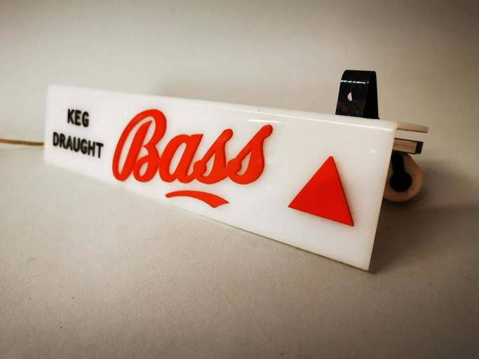 Bass Keg Draught Light Up Advertising Sign.