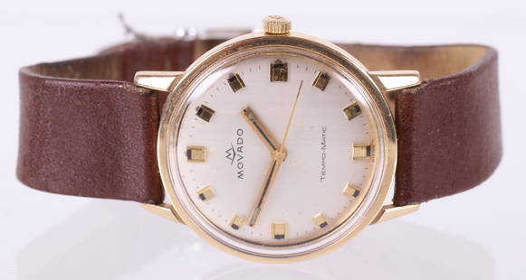 A Mid 20th Century Gold Movado Calendomatic Wrist Watch