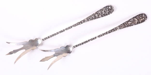 Princess By Stieff Sterling Silver Lettuce Fork 9 1/4"