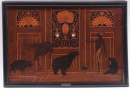 An Art Nouveau Period Pyrography Panel