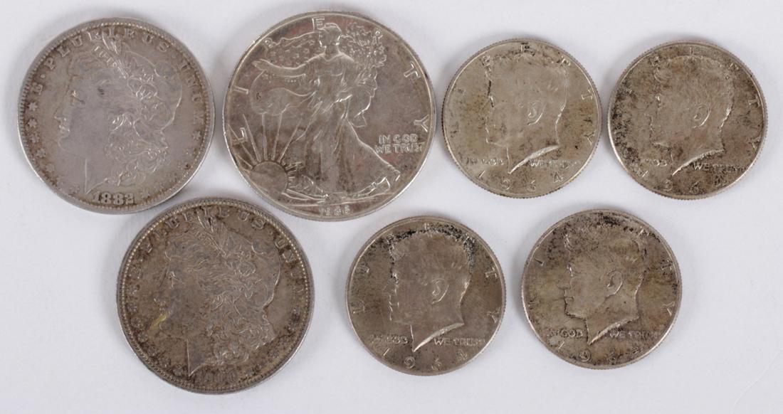 Seven American Silver Coins
