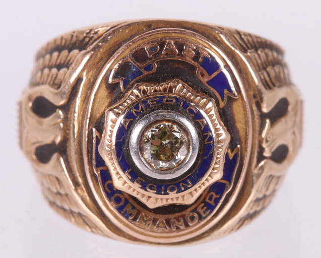 A Past Commander American Legion Gold Ring