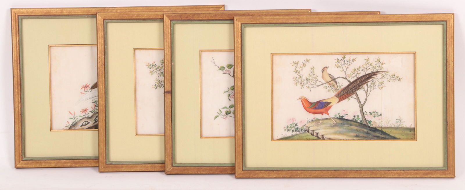 Four Chinese Framed Pith Paintings
