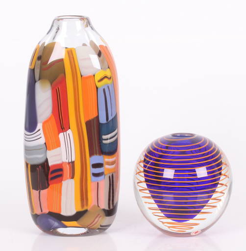 Stanislav Libensky, Bengt Hokanson Art Glass Vases (#0401) on Mar 20 ...