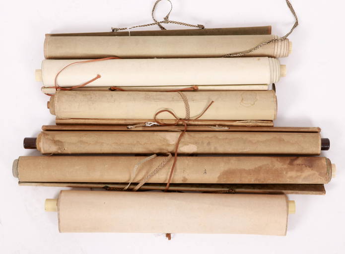 Six Japanese Landscape Scroll Paintings