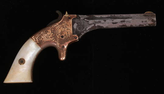 Remington Double Derringer With Mother Of Pearl Grips